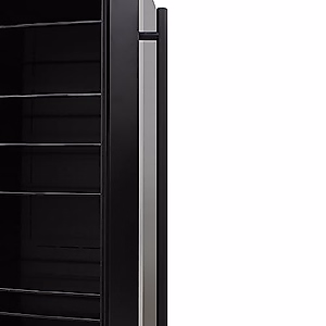 DUURA Elite DE210FRGWB Refrigerator Single Zone Freestanding Fridge for Pantry, Garage, House, Kitchen Use with Adjustable Glass Shelves and Blue LED Lighting, 29.5-Inch, Black
