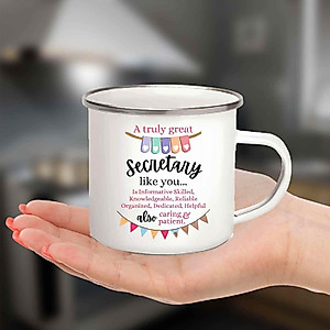 Funny Gift Inspirational Gift For Secretary Clerk Women, Housewarming Present For Sister Ceramic Coffee Mug 11oz 12oz Enamel Silver Mug