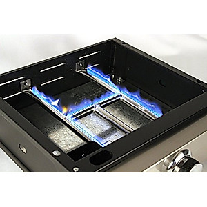 Blackstone 1650 Tabletop Grill Without Hood Propane Fuelled Portable Stovetop Gas Rear Grease Trap for Kitchen, Outdoor, Camping, Tailgating or Picnicking, 17 Inch Griddle, Black