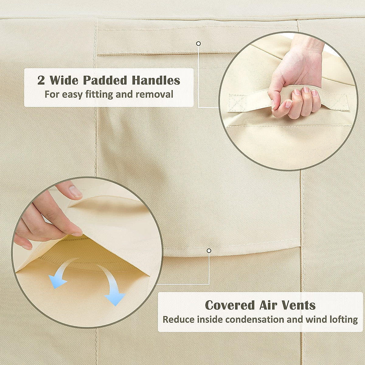 COSFLY Patio Furniture Covers Waterproof, Outdoor 3-Seater Sofa Cover Heavy Duty Fits up to 76W x 32.5D x 33H inches