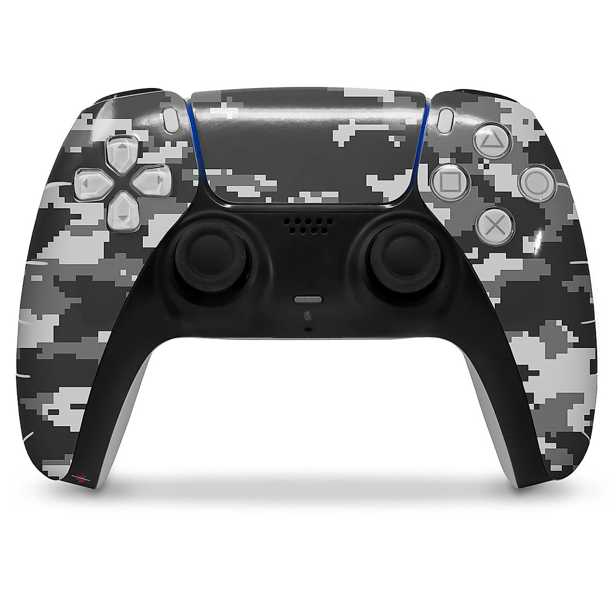 WraptorSkinz Skin Wrap compatible with Sony PS5 DualSense Controller WraptorCamo Digital Camo Gray (CONTROLLER NOT INCLUDED)