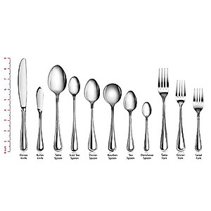 New Star Foodservice 58789 Windsor Pattern, 18/0 Stainless Steel, Dinner Knife, 8.2-Inch, Set of 12