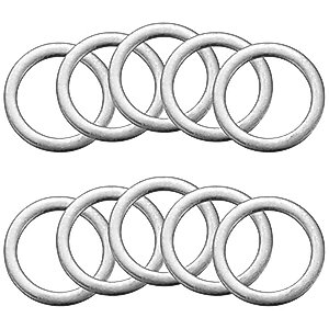 AOIT 10 Pcs Aluminum Transmission Fluid Drain Plug Crush Washer Seal Fits for Toyota Prius Corolla Tacoma Camry, Replacement for The Part# 90430-18008, Used for Change Transmission Fluid