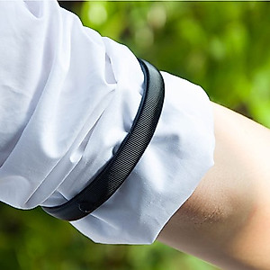 Coolrunner 6 Pcs Anti-Slip Elastic Shirt Sleeve Holders Metal Armbands for Band Stretch Garters