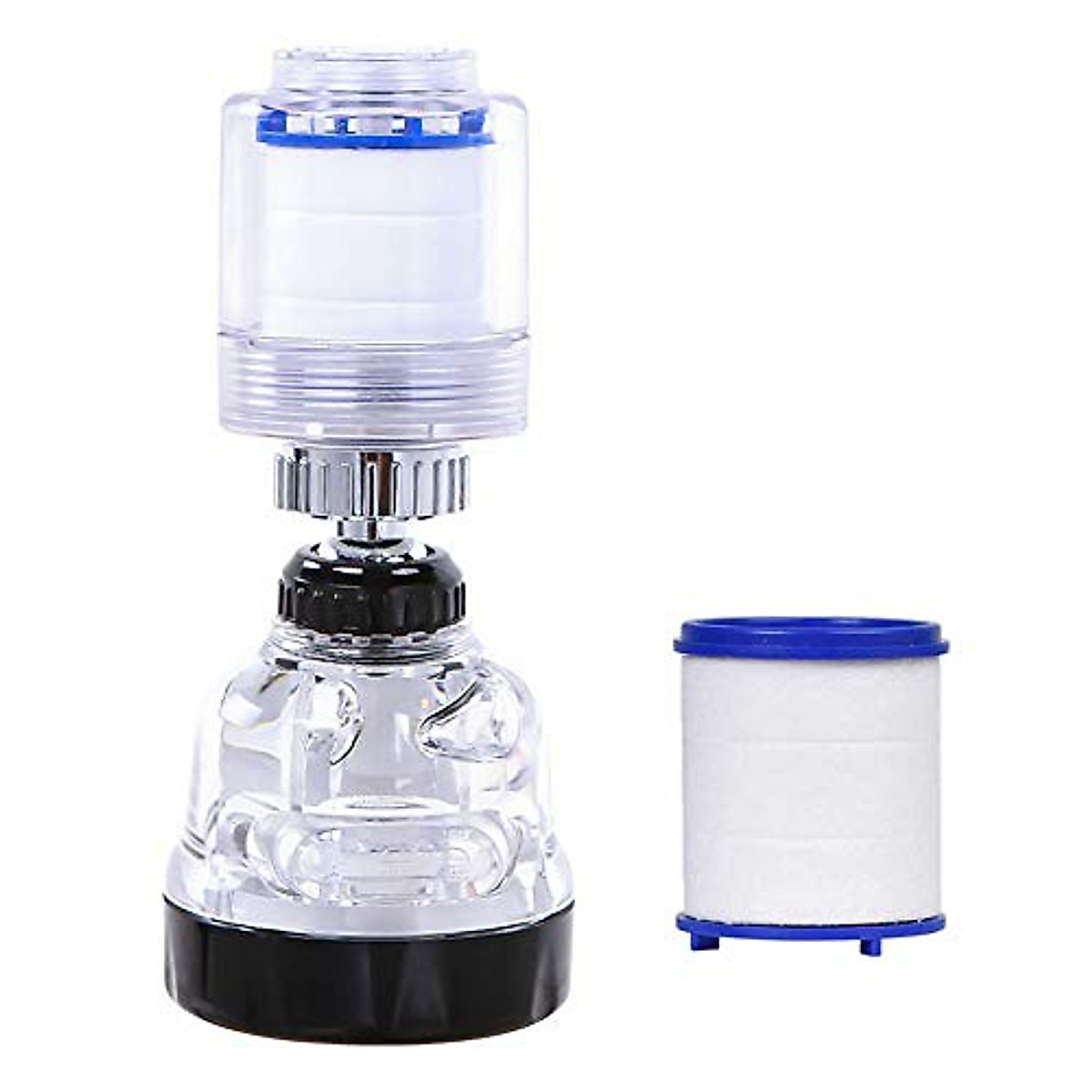 MNTT Filter Faucet Extender Sprayer Nozzle,360 Rotate Swivel Bathroom Aerator 3 Mode Purify Splashproof Sink Tap Head Water Saver(Faucet Filter)