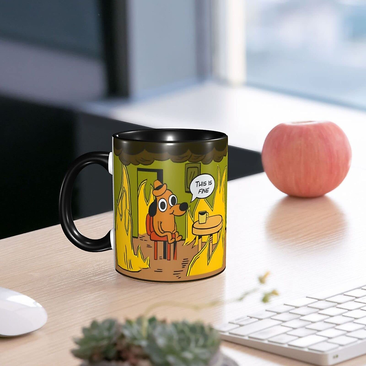 POOTRY This Is Fine Dog Mugs Funny Coffee Mug Can Be Used To Decorate The Table. It's A Good Gift for Men And Women Are Good Choices For Drinking Water At Home And Office,11 Ounce