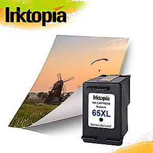 Inktopia Remanufactured Replacement for HP 65 65XL N9K04AN Ink Cartridges Updated Chip High Yield Work with HP Envy 5055 5052 5058 Deskjet 3755 2652 2655 3752 3730 3720 3721 3722 Printer 1 Black