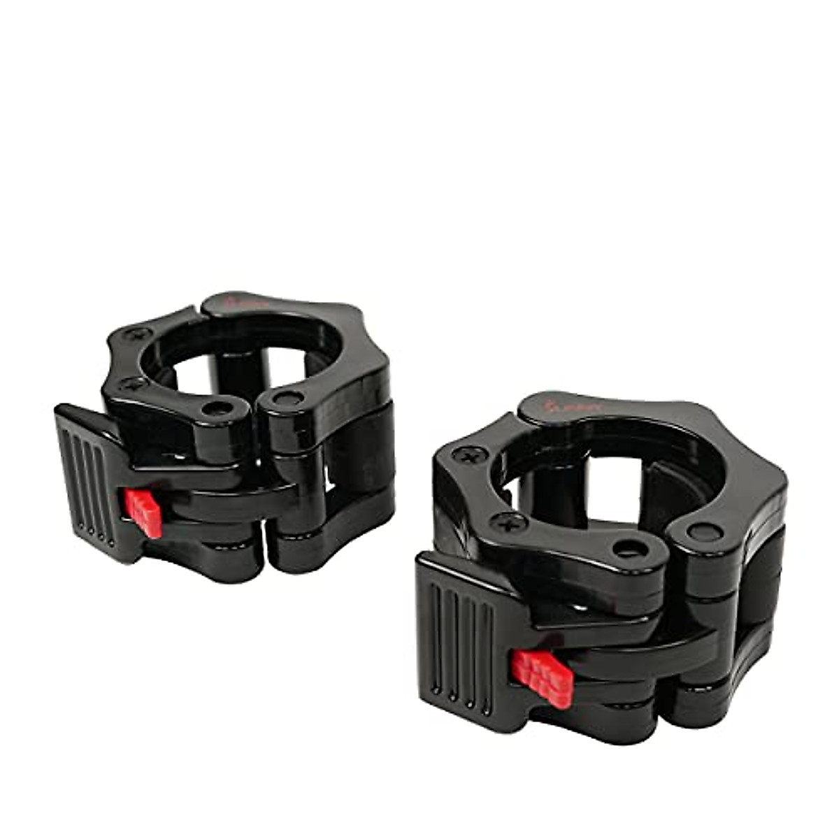 Sunny Health & Fitness 86" 1500 lbs Capacity Olympic Bar, Small with Shark Clamp Lock Collars for Olympic Barbells