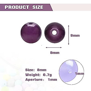 855pc Glass Beads Bracelet Making Kit, 28 Colors 8mm Glass Beads for Jewelry Making Crystal Beads for Bracelet Earring, Necklaces and DIY Crafts Glass Round Beads Bulk with Spacer Beads Set