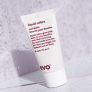 evo Liquid Rollers Curl Balm - Hair Styling Balm - Enhances Natural Curls, Protects Frizz & Improves Overall Condition