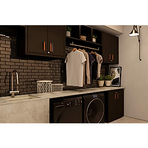 itbe Ready-to-Assemble Floating Garage Storage Cabinet - Wall Mount Garage Cabinet w/Lockable 2 Doors, 44 lbs Shelf Capacity, Removable Shelf, Heavy-Duty Steel Metal Cabinet (Black)