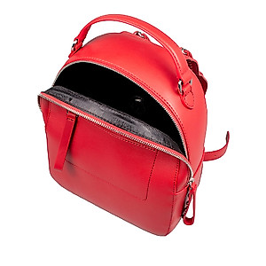 Love Moschino Red Stiched Signature Medium Backpack for womens