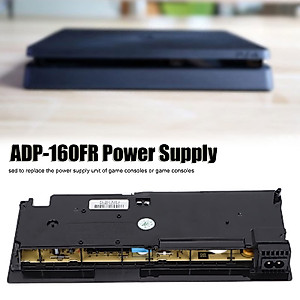 4 Pin Power Supply, Built in Power Supply Fully Sealed Game Consoles Accessories with Power Cord for Slim 2200 Host(#1)