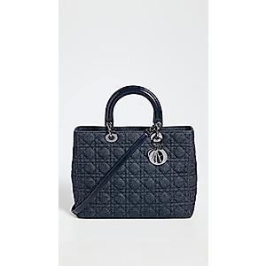 Dior Women's Pre-Loved Large Lady, Cannage Denim, Blue, One Size