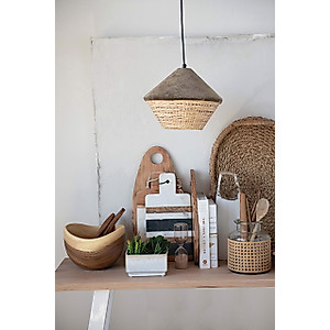 Bloomingville Marble Cheese and Cutting Board with Stripes and Leather Tie, Multicolor