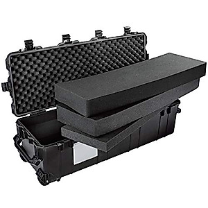 Eylar XXL 44 Inch Deep Heavy Transport Roller Gear, Camera, Tools, Equipment Hard Case Waterproof w/Foam Black