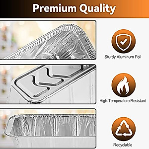 SHINESTAR 35-Pack Grease Cup Liners for Blackstone 17, 22, 28, 30, 36 Inch Griddle with Rear Grease Cup, Disposable Aluminum Foil Drip Pan, 8 x 3.7 Inch