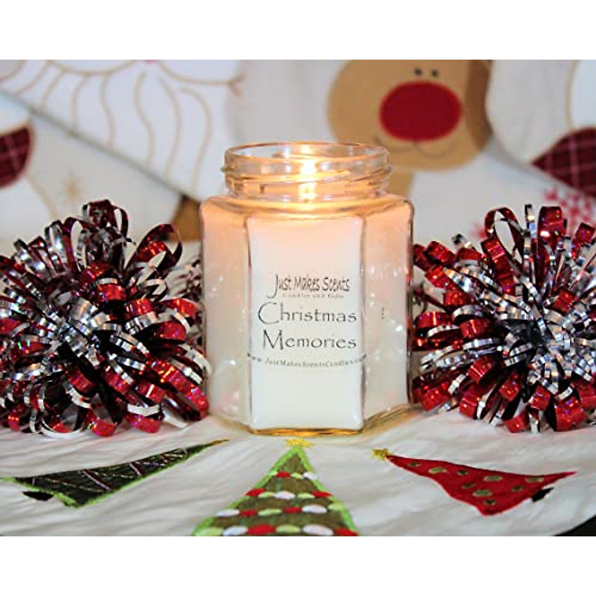 Just Makes Scents 3 Pack - Christmas Memories (Cinnamon, Clove & Vanilla) Blended Soy Candle