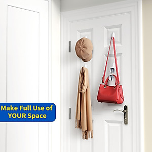 ALOCEO 12 Pack Wall Hooks/Bathroom Adhesive Hooks with 13 Clear Adhesive Strips, Waterproof, Removable Washable Sticky Towel Hooks, Hook Holder for Hanging Coat, Loofah, White