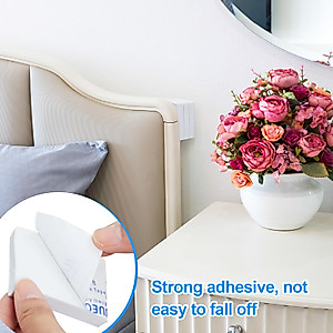 Pangda 3 Rolls Headboard Stoppers for Bed Frame Furniture Bed Stoppers Self Headboard Wall Adhesive Protector Tool Adjustable Anti Shake Pad Soundproof Banging, White