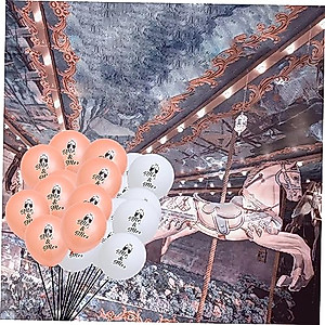 Abaodam 40 pcs Kit for Decor White Rose Ballons & Garland Decoration Latex Engagement Mrs To Mr Printed Gold Letters Day Valentines Letter Decorative Balloons Wedding and Party