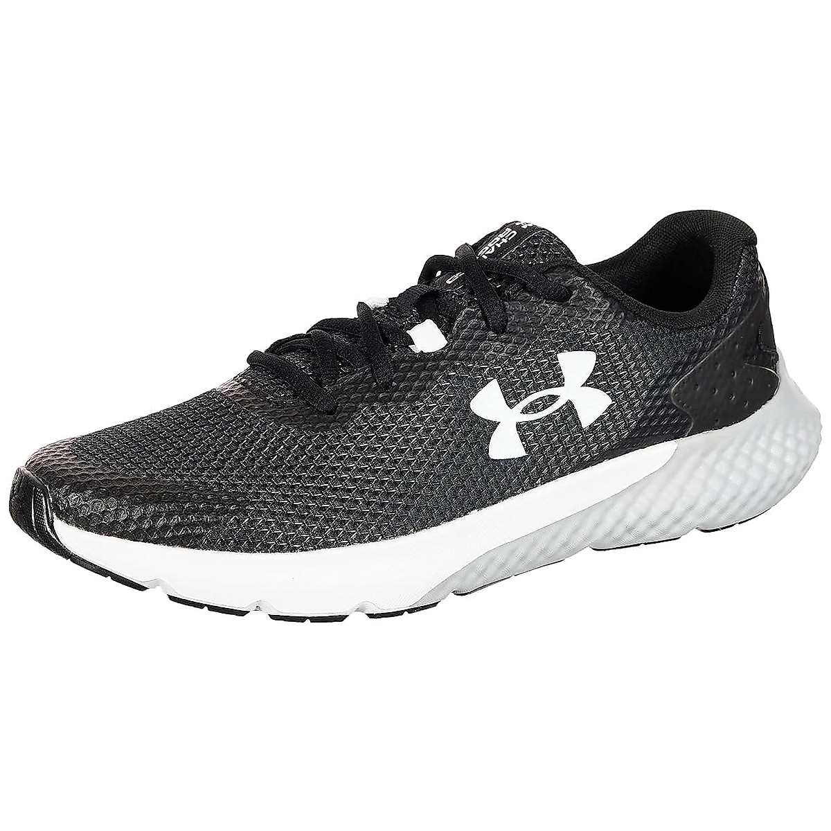 Under Armour Men's Charged Rogue 3, Black/White, 8 Medium US