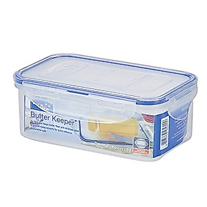 LocknLock Easy Essentials Food Storage lids/Airtight containers, BPA Free, Butter-25 oz, Clear