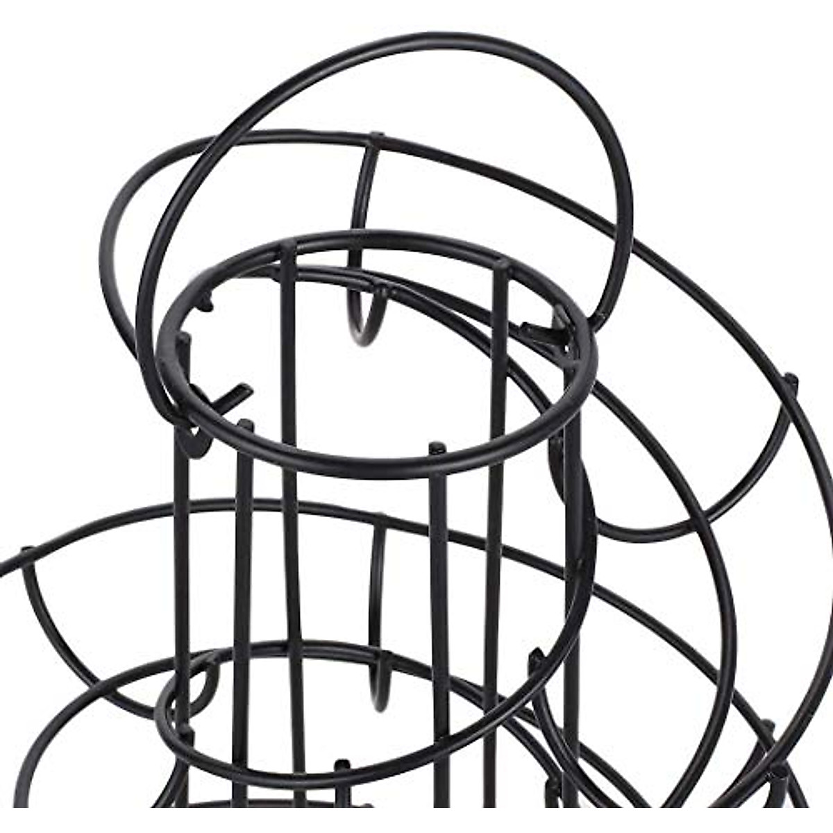 WElinks Iron Egg Holder Stand, Spiral Design Egg Storage Shelf, Spiraling Dispenser Rack, Save Space Storage Display Rack, Kitchen Egg Storage Holder, Spiral Egg Basket (Black)