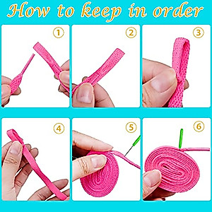 FEQO 30 Pairs Colored Shoe Laces 47 Inch Shoestrings Flat Shoelaces Colorful Shoe Laces for Sneakers Boots Skate Shoes Sport Shoes