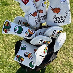 Golf Putter Cover Blade Sushi Putter Covers Golf Club Head Covers Putter Headcover for Blade Leather Golf Blade Putter Head Covers with Magnetic for Taylormade Odyssey Scotty Cameron Ping