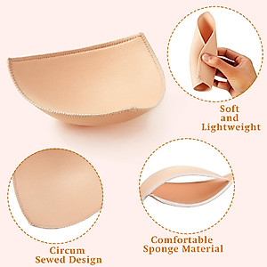 Geyoga 12 Pairs Women Triangle Bra Insert Removable Bra Inserts for Sports Bra Pads Inserts for Women Girls Cup Bra Replacement Pad Summer (White, Nude Color, Black)