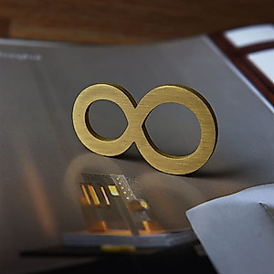 0-9 5cm Golden Brass Numbers Retro Hotel Dormitory Room Door Plates Metal Digital House Number, 1pcs (Color : Number 6)