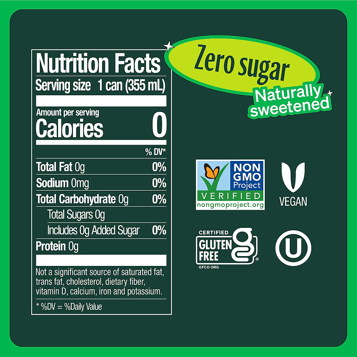Zevia Zero Sugar Soda, Rainbow Variety Pack, 12 oz Cans (24-Pack) – Naturally Sweetened, Zero Calorie Sugar Free Soda - Non-GMO Project Verified, Gluten-Free, Vegan