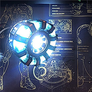1:1 DIY Arc Reactor Heart Model Mark 2 with LED Action Figure Need to Assemble