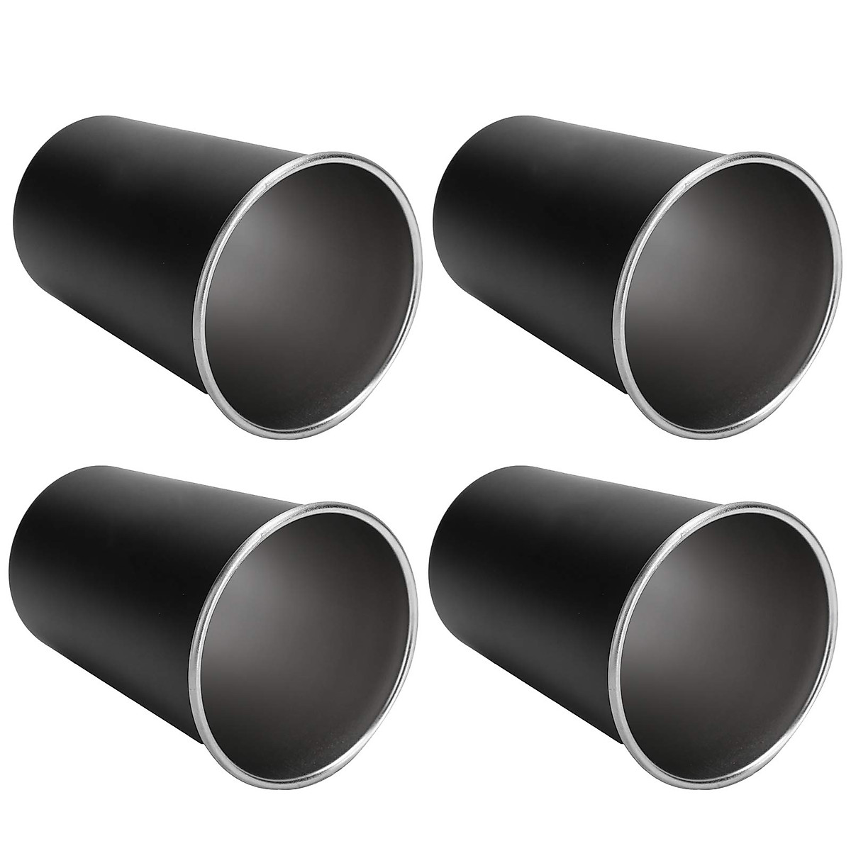 HEITIGN Beer Mug Camping Portable Beer Drinking Cup 4Pcs Stainless Steel Picnic Cup Beer Beverage Drinking Cup for Outdoor Mountaineering Camping Ideal for Home Gift