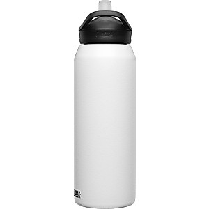 CamelBak eddy+ Water Bottle with Straw 32oz - Insulated Stainless Steel, White