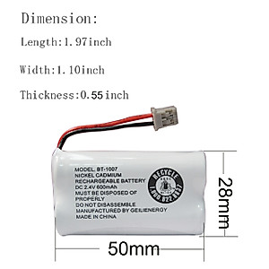 GEILIENERGY BT-1007 Cordless Phone Battery Compatible with Uniden BT1007 BT904 BT-904 BT1015 BT-1015 BBTY0651101 BBTY0460001 BBTY0510001 BBTY0624001 BBTY0700001 HHR-P506 HHR-P506A(3-Pack)