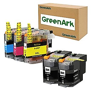 GREENARK Compatible Ink Cartridge Replacement for Brother LC20E Super High Yield Ink Cartridge 5 Pack Works with Brother MFC-J985DW, MFC-J775DW, MFC-J5920DW Printers LC20EBK LC20EM LC20EC LC20EYXXL
