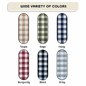 Buffalo Check Pot Holders, 2 Pack, Burgundy - 8" x 18" - Quilted Trivet Pot Holders are Heat Resistant, Machine Washable & Stain Repellant - Non-Slip for Pots & Pans by Achim Home Decor