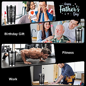 Father's Day Gifts for Dad, Men, Husband, Grandpa, Mechanic Father, Handyman - Mens Birthday Gift Ideas, Gifts for Dad for Birthday, Fathers day, Christmas, Keeps Drinks Hot or Cold, 20oz Tumbler