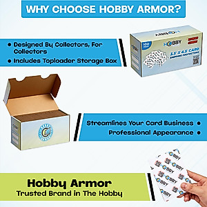 Hobby Armor Trading Card Shipping Protectors 3.5" x 4.5" - Premium Cardboard Inserts Card Mailers - Precut Cardboard Sleeves for Trading Card Packaging - Cardboard Flats for Card Breakers - Box of 100