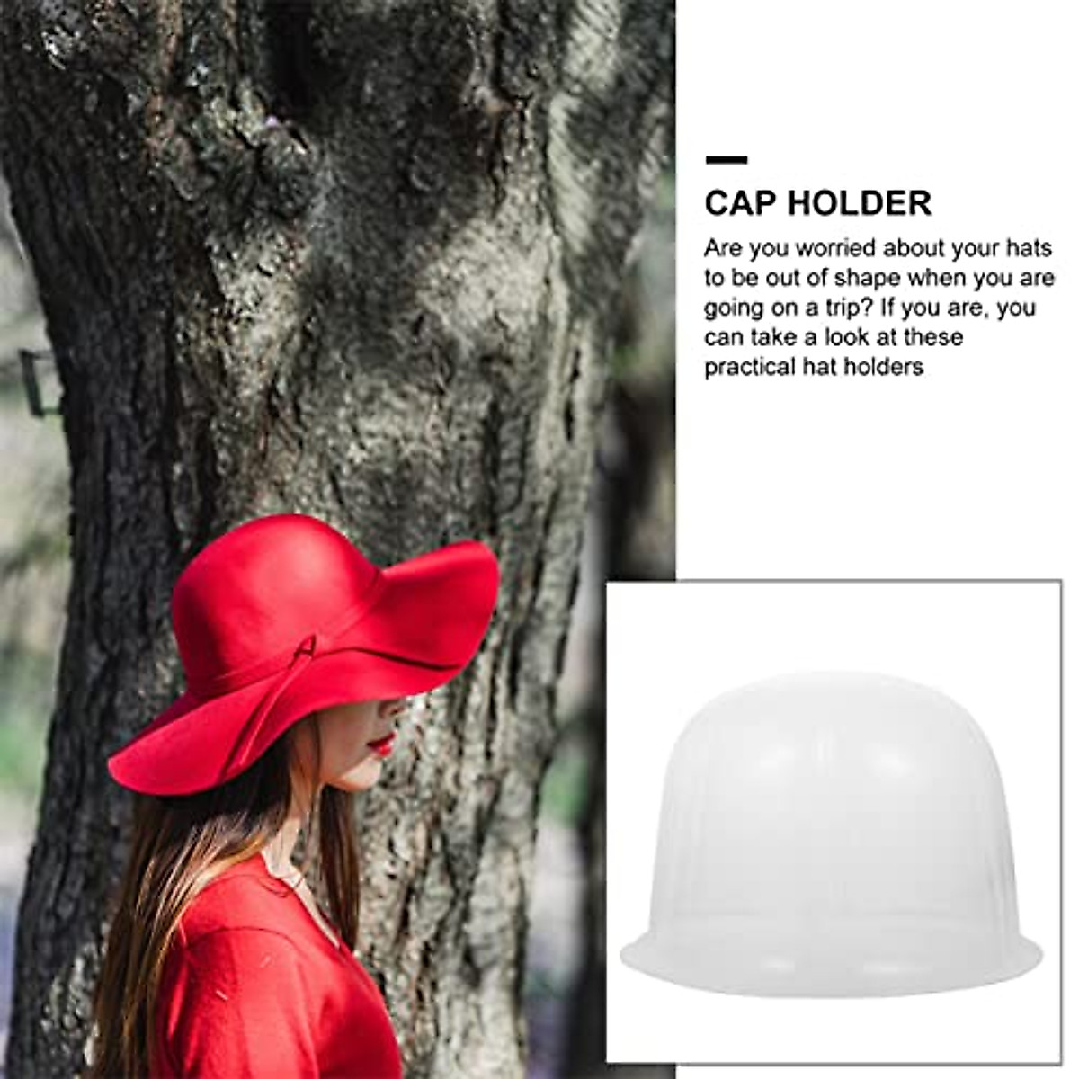 GALPADA 8Pcs travel hat holder Plastic Hat Stand Rack Tabletop Cap Holder Beanie Storage Hat Hanger Holder Hat Cap Rack Wig Holder for Home hat head stand Travel cap showing stand