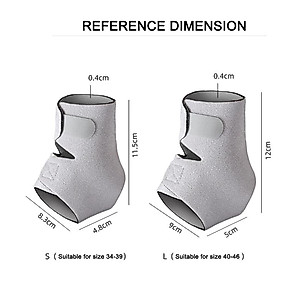 Ankle Support Brace Sleeves, 1 Pair Comfortable Ankle Brace Stabilizers with Adjustable Wraps, Breathable Ankle Bandages Protectors Guards for Sports, Joint Pain Relief, Injury Recovery (Black, L)