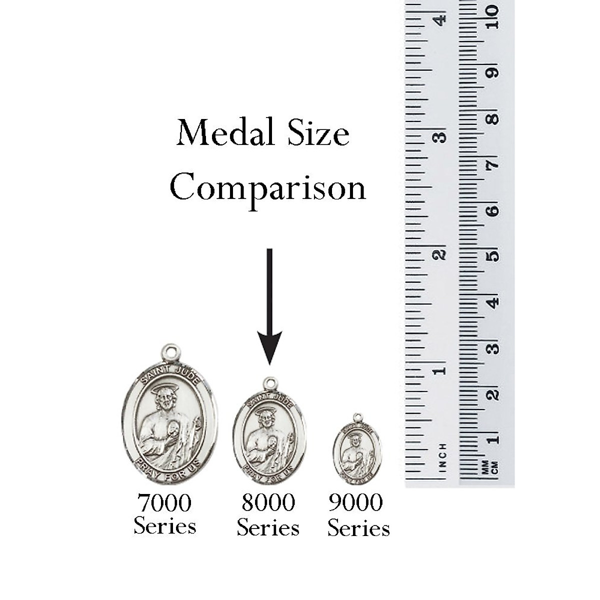 F A Dumont Sterling Silver St. Joseph of Cupertino Pendant with 18" Stainless Steel Lite Curb Chain. Patron Saint of Pilots/Airforce