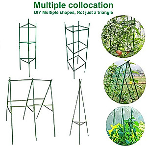 3Pack Tomato Cages,Up to 51inch Plant Stakes Vegetable Trellis Assembled for Garden Climbing Plants Vegetables Flowers