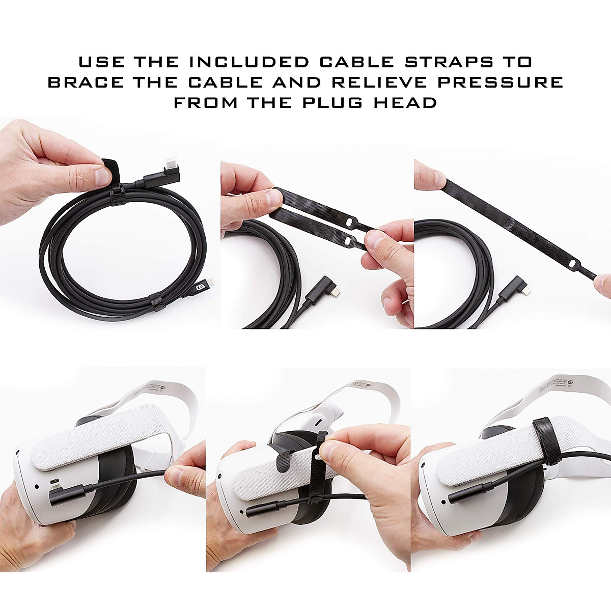 CASEMATIX 13FT USB C Cable Compatible with Oculus Quest 2 Link - USB 3.2 Type-C High-Speed Data and Charging Compatible, Included USB-A Adapter