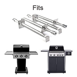 Derurizy 13001 Stainless Steel Vermont Castings Grill Burner, Pipe Burner Tube Replacement Parts for Jenn Air and Great Outdoors Gas Grill, Vermont Castings 50000835, 50003100, 50003133, 50000835, 17"