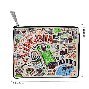 Catstudio Zipper Pouch, University of Virginia Travel Toiletry Bag, 5 x 7, Ideal Makeup Bag, Dog Treat Pouch, or Purse Pouch to Organize School & Office Supplies for Students, Grads & Alumni