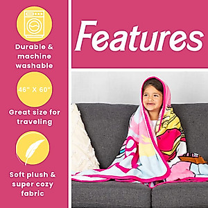 Franco Kids Bedding Super Soft Micro Raschel Throw, 46 in x 60 in, Barbie