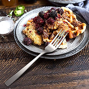 Hiware 12-piece Dinner Forks, Extra-Fine Stainless Steel Forks for Home, Kitchen or Restaurant, Mirror Finish, Dishwasher Safe, 8 Inches